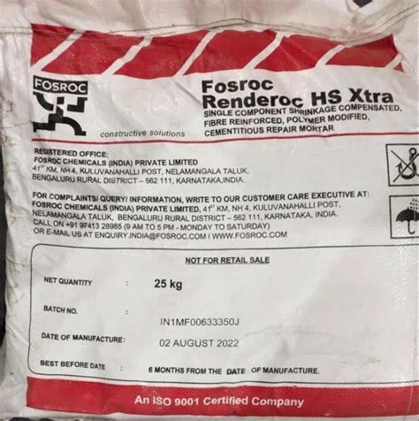 Fosroc Renderoc Hs Xtra Kg At Kg Fosroc Chemicals In Greater Noida ID
