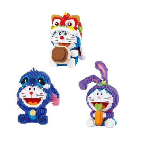 Building Block Kingdom Nice Cute Doraemon Cos Play Diamond Building