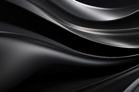 Premium AI Image Dark Silver Wave Banner Background