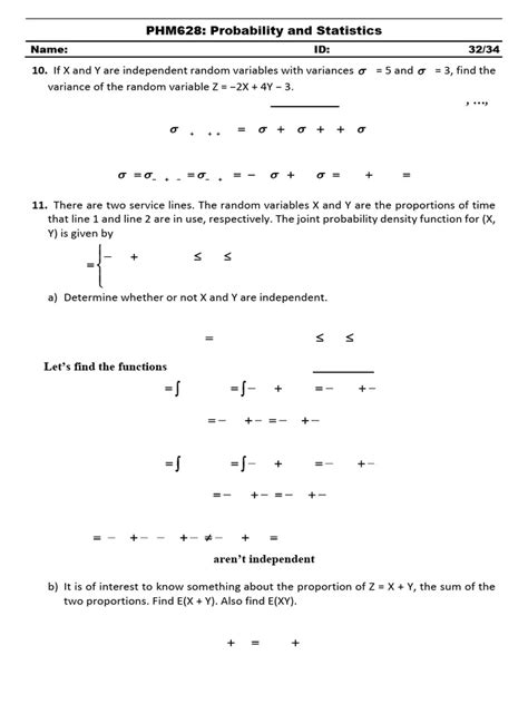 Assignments Ma 64 Pdf Random Variable Statistical Analysis