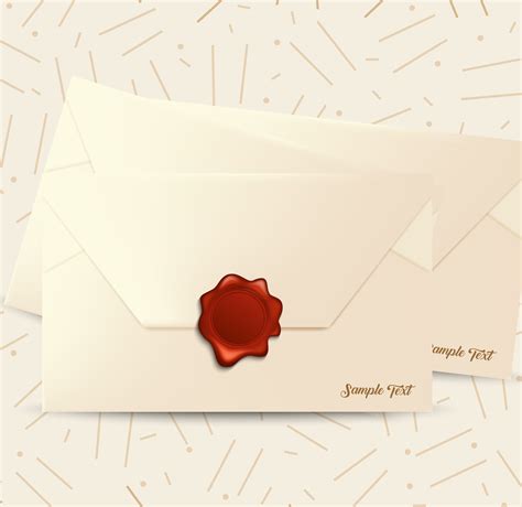 Envelope With Red Wax Seal Vector Art At Vecteezy