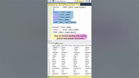 Sql Tricks Learn Sql In Tamil Shorts Trim In Sql String