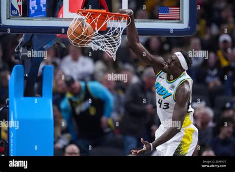 Indiana Pacers Forward Pascal Siakam 43 Gets A Basket On A Dunk