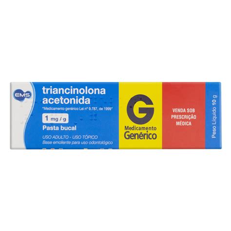 Acetonida Triancinolona 1mgg Pomada Bucal 10g Ems Ems Sa Genericos