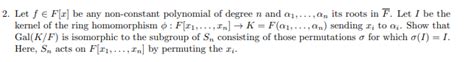 Solved Let F∈f X Be Any Non Constant Polynomial Of Degree N