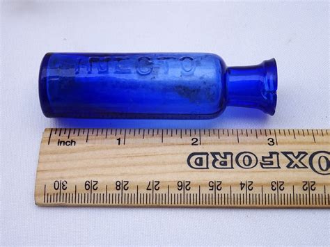 Antique Cobalt Blue Inecto Hair Dye Bottle Rarer Blue Glass Etsy