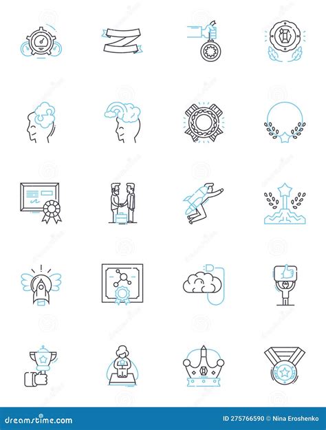 Research Methodology Linear Icons Set Sampling Survey Quantitative