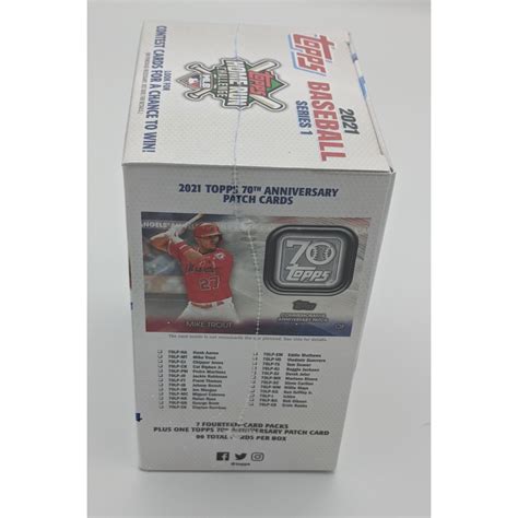 Factory Sealed 7 Pack Blaster Box 2021 Topps Series 1 Baseball Cards