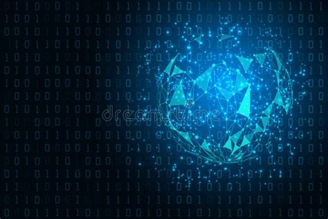 Abstract Technology Binary Code Background Digital Binary Data And Secure Data Concept With