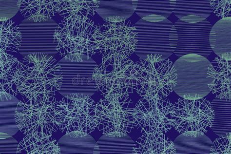 Color Abstract Messy Random Line Circles Geometric Pattern Generative