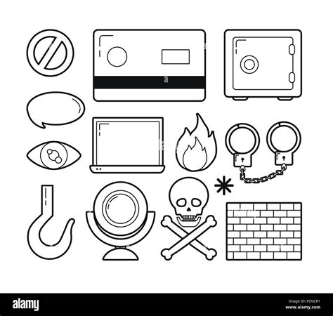 Cyber Security Symbols Stock Vector Image And Art Alamy