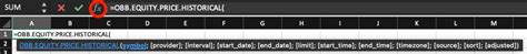Formula Builder OpenBB Add In For Excel Docs