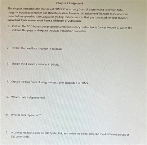 Solved Chapter Assignment This Chapter Introduces The Chegg