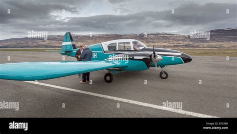Small Twin Engine Airplane Piper Pa 23 150 Apache On The Airfield In
