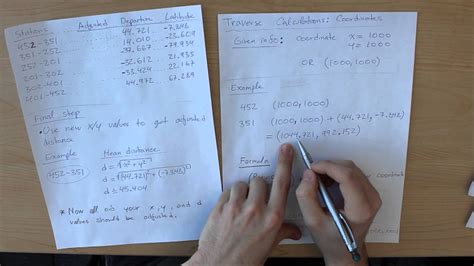 Traverse Calculations Coordinates YouTube