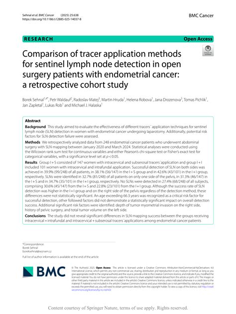 pdf comparison of tracer application methods for sentinel lymph node