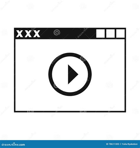 Video Player XXX Adult Icon Simple Style Stock Vector Illustration Of Black Entertainment