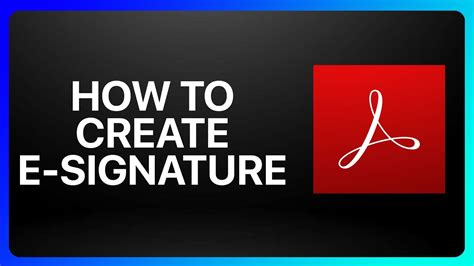 How To Create E Signature In Adobe Acrobat Tutorial YouTube