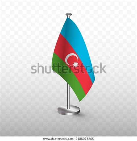 Flag Azerbaijan Vector Illustration Flag Flagpole Stock Vector Royalty