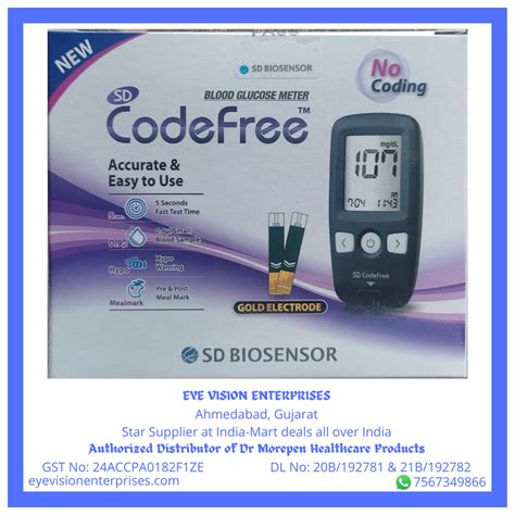 Glucometer Sd Biosensor Codefree Solo By Eye Vision Enterprises At Best