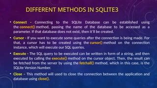 Sqlite Chapter Bca Notes Python Nep Syllabus Ppt