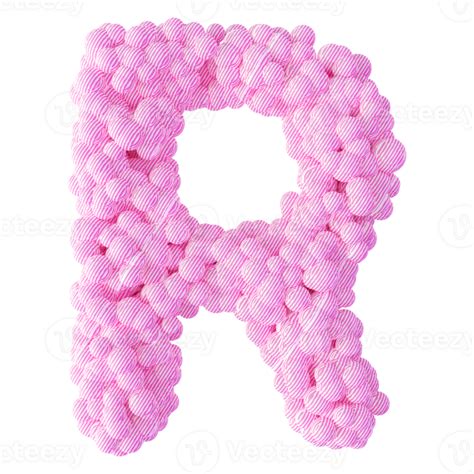 D Font Letter R Uppercase PNG