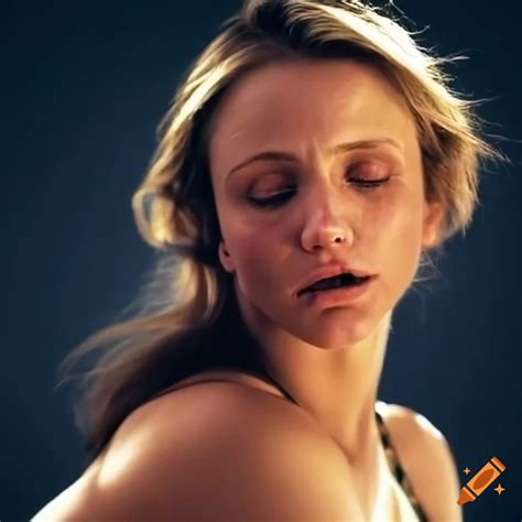 Young Cameron Diaz And Her Twin Sister Sleeping With Arms Overhead And