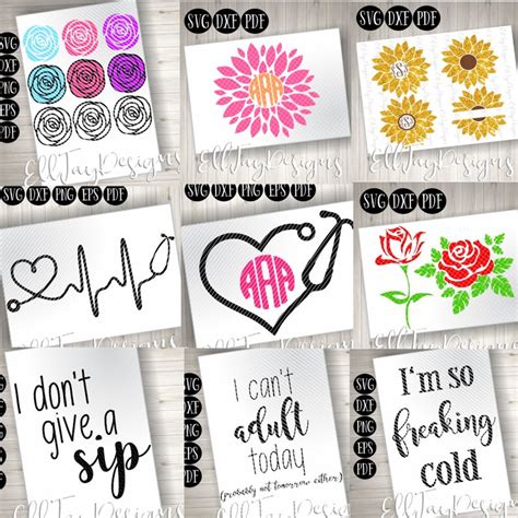 SVG Bundle Svg Files Cricut Bundle Silhouette Bundle Whole Etsy