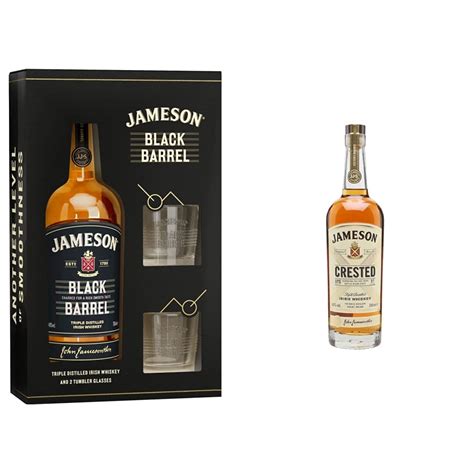 Buy Jameson Black Barrel Irish Whiskey Glasses T Set 70 Cl