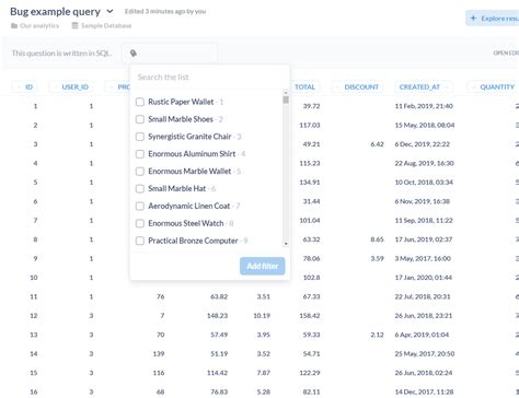 Dashboard Foreign Key Filter Not Working Get Help Metabase Discussion