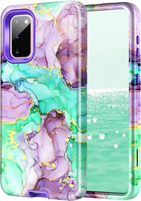 Casefiv For Samsung Galaxy S20 Case Marble Pattern Heavy Duty