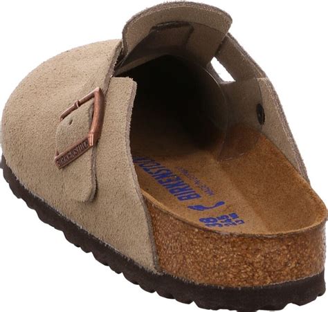 Birkenstock Boston Soft Footbed Suede Leather Taupe Narrow Desde 112