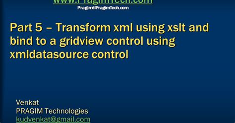 Sql Server Net And C Video Tutorial Part 5 Transform Xml Using