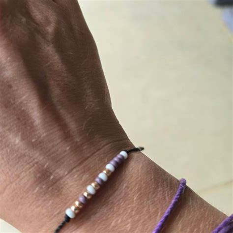 Custom Morse Code Beaded Adjustable Bracelet On Wax Cord Etsy