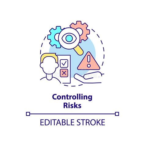 Controlling Risks Concept Icon Stock Vector Illustration Of