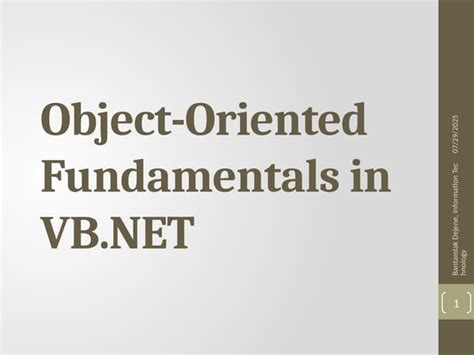 Vbch3objectorientedfundamentalsinpptx