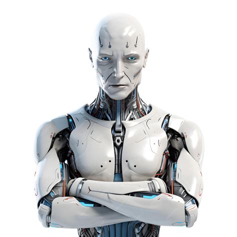 Premium Ai Image 3d Humanoid Robot Thinking With His Arms Crossed
