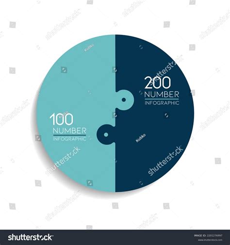 Circle Round Infographic Puzzle Two Step Stock Vector Royalty Free 2201276997 Shutterstock