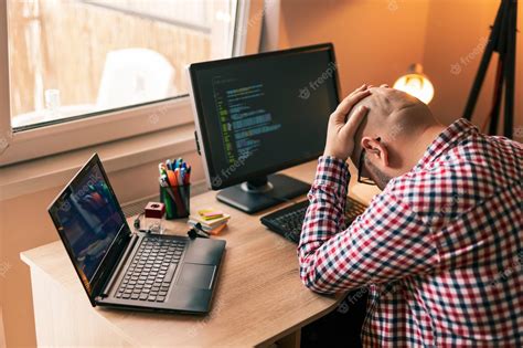 Premium Photo Software Developer Stressed Out At Work
