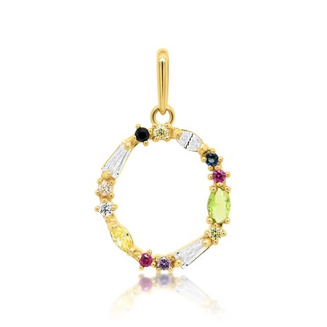 Pandantiv Litera O Din Aur Galben De 14k Stil Diamonds