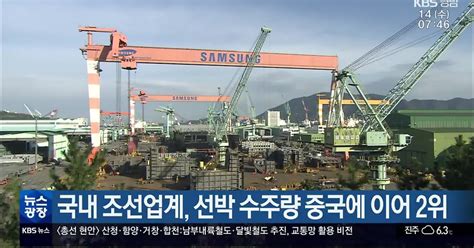 국내 조선업계 선박 수주량 중국에 이어 2위