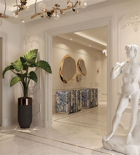 A Luxury Entryway Gallery That Welcomes You Into A Modern Penthouse