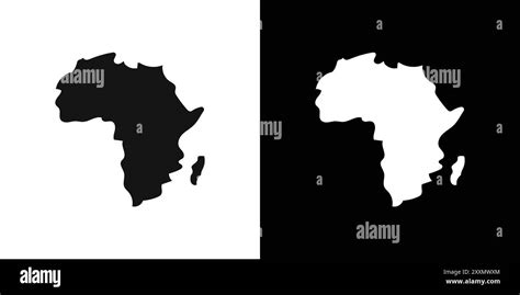 Africa Map Icon Vector Logo Set Collection Or Bundle Pack Group Stock