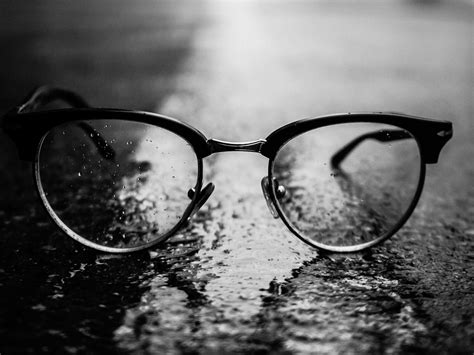 Glasses Black Background Closeup Photo Preview