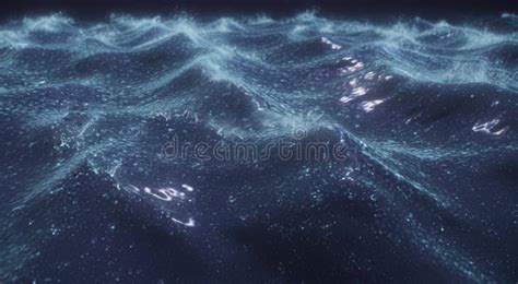 Abstract Blue Particle Wave Background Loop Stock Video Video Of