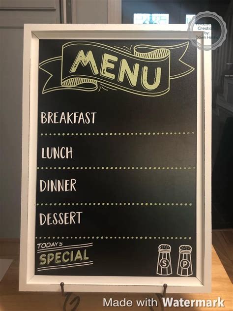 Custom Order Menu Board Menu Board Dessert For Dinner Menu Boards