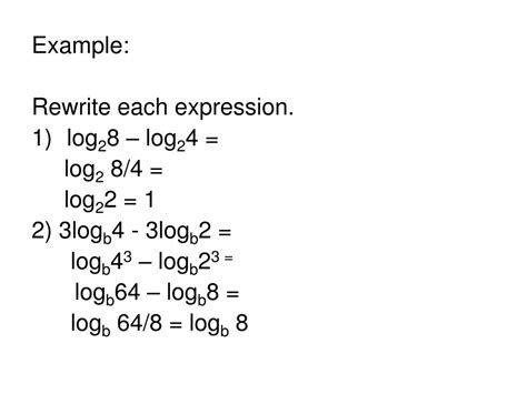 PPT Properties Of Logs PowerPoint Presentation Free Download ID