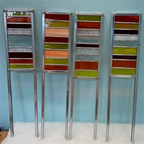 Stained Glass Yard Art Etsy