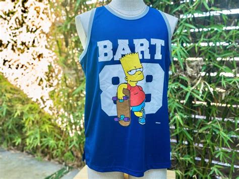 Bart Simpson 89 Vintage Basketball Jersey Size Mediu… Gem