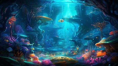 Beautiful Background Under The Sea Seabed Background Underwater